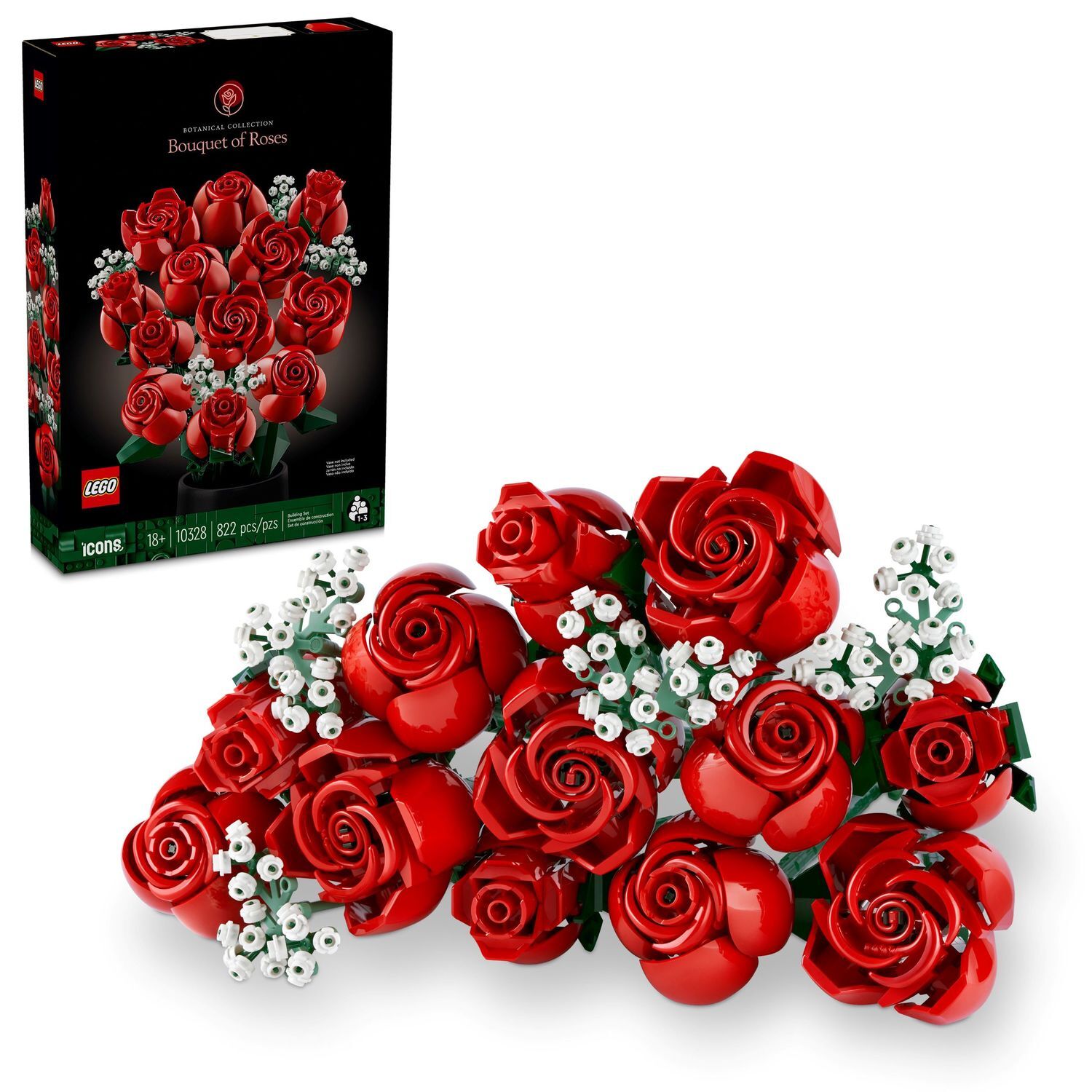Klocki LEGO Icons Bukiet róż 10328 - Hurtownia Biały
